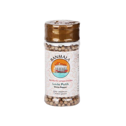 Jual Lada Putih Premium white pepper botol 55g Banmala Spices - Butiran ...