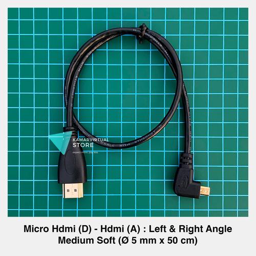 Jual Micro Hdmi to Hdmi Right / Left Angled 90 L Degree Up to 4k ...