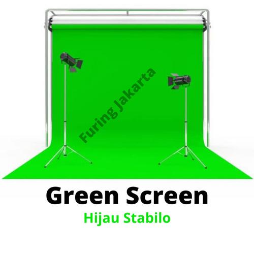 Jual 2 meter Green Screen Hijau Stabilo,100 gsm kain spunbond Foto ...