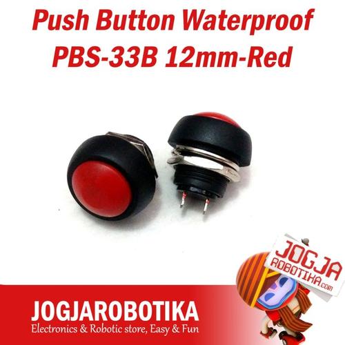 Jual Momentary Self-Reset No Lock Push Button Waterproof PBS-33B 12mm ...