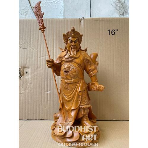 Jual Patung Dewa Kwan Kong/ Guan Yu berdiri kayu 16 inch 02 - Jakarta ...