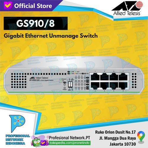 Promo Allied Telesis AT-GS910/8 Unmanaged switch, 8 port 10/100/1000T Cicil 0% 3x - Jakarta ...