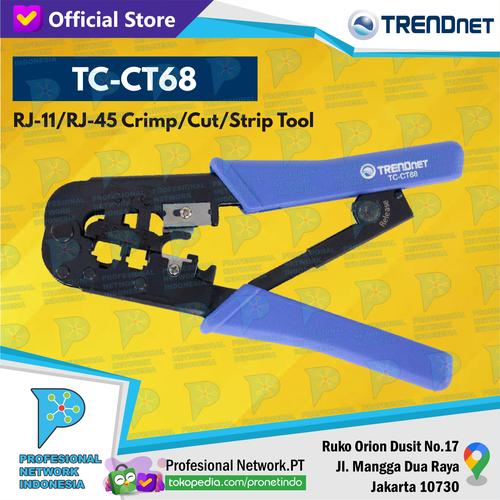 Jual TRENDNET TC-CT68 RJ-11/RJ-45/Cat-5/Cat-6 Crimp/Cut/Strip Tool ...