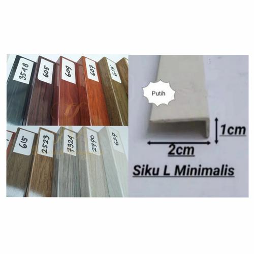 Jual siku L minimalis pvc putih polos /list tangga / list parket isi 2 ...