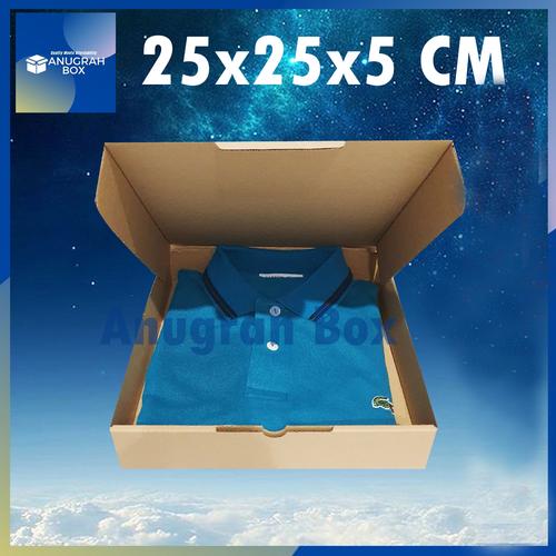 Jual Kardus Dus uk 25x25x5 cm (ECER) Die Cut Box Kotak Packing Baju ...
