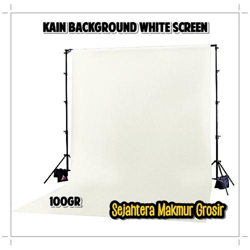 Jual Kain Background Hitam / Backdrop White Screen /Kain Studio Putih ...