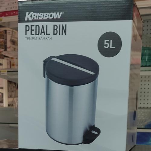 Jual Krisbow Pedal Bin 5 Ltr Tempat Sampah Stainless Tong Sampah Dust Bin - Kota Surabaya ...