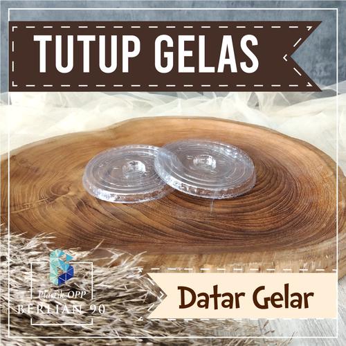 Jual Tutup Gelas Plastik Datar Tutup Cup Gelas Plastik Bening Tutup ...