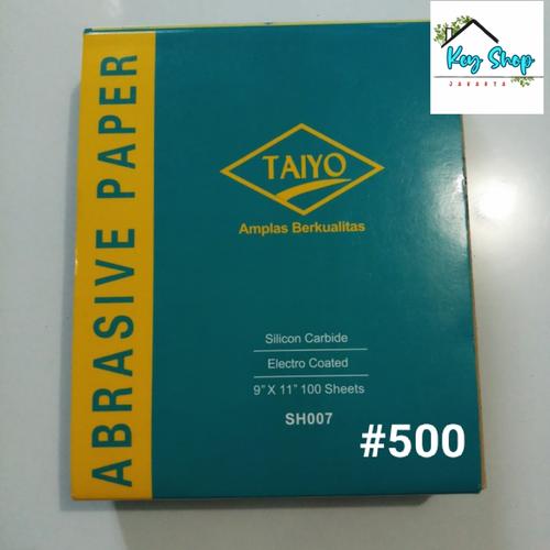 Jual AMPLAS DUCO TAIYO grit #500 AMPLAS LEMBARAN HARGA 1 PACK 100 ...
