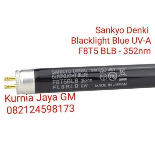 Jual Sankyo Denki Blacklight Blue F8T5BLB Lampu BLB UV Uang T5 8watt ...