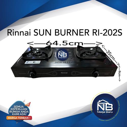 Jual Rinnai Kompor Gas 2 Tungku RI 202 S - HItam Sun Burner - Kota ...