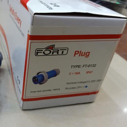 Jual FORT Industrial Plug 3 x 16A IP67 FT-0132 Male 1Phase - Kota ...