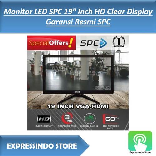 Jual Monitor LED SPC 19" Inch HD Clear Display Garansi Resmi SPC ...