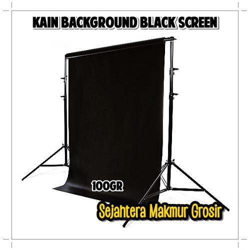 Jual Kain Background Hitam / Backdrop Black Screen /Kain Studio Hitam ...