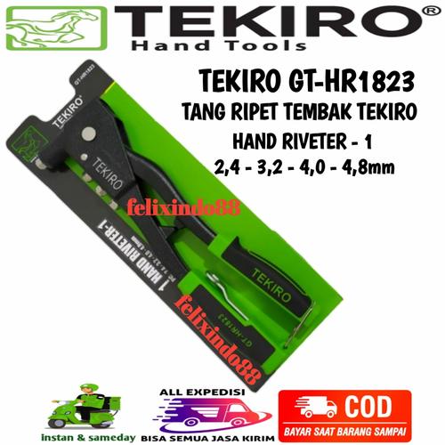 Jual Tang Rivet TEKIRO 2.4mm 3.2mm 4mm 4.8mm Riveter GT-HR1823 / Hitam ...