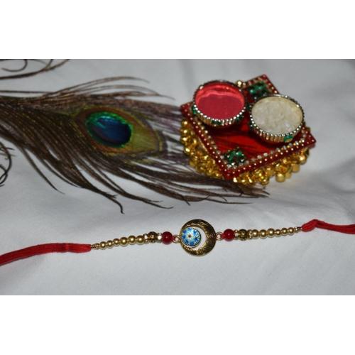 Jual Raksha Bandhan - Blue Gold Buckle Sacred Thread - Gelang Tali ...