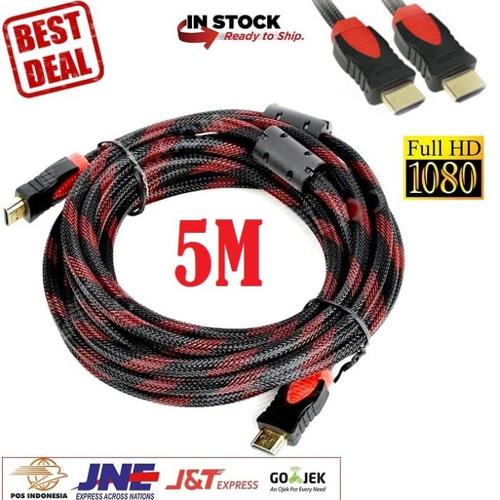 Jual Kabel Monitor Hdmi 5 Meter Jaring Serat - Hdmi 5M - Jakarta ...