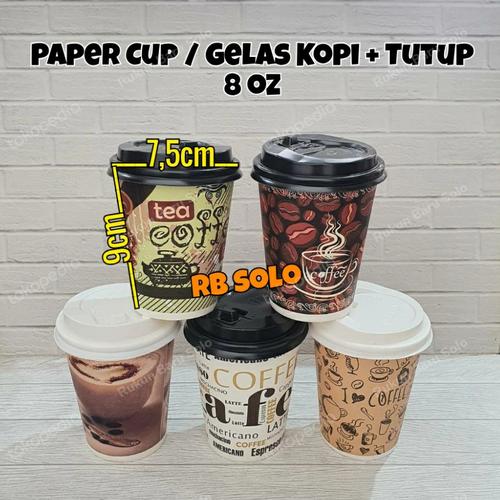 Jual Gelas Kopi Paper Cup Gelas Kertas 8 oz Starindo + Tutup (@50pcs) - Kota Surakarta - Rukun ...