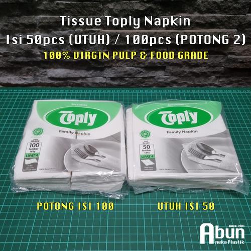 Jual Tissue Toply Napkin (Utuh/Belah) Isi 50/100 - UTUH ISI 50 ...