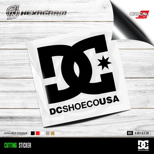 Jual Cutting Sticker DC SHOECUSA | Stiker Logo Sepatu DC USA - Hitam ...