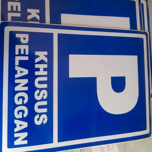 Jual Sticker Stiker Rambu sign jalan tanda parkir tamu pelanggan staff ...