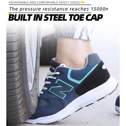 Jual Sepatu Safety Sport Ujung Besi Sol Anti Paku Snekaers Safety ...