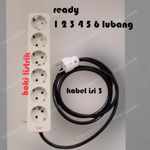 Jual KABEL ROLL EXTENSION 20 METER KABEL 3 STOPKONTAK 1 2 3 4 5 6 ...