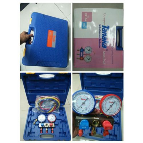 Jual TESTING MANIFOLD AC SET R32 R410 TANAKA / BOX DOUBLE GAUGE ...