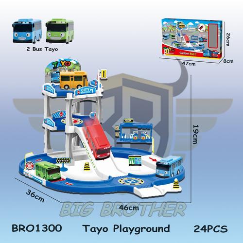 Jual Mainan mobil mobilan bus bis tayo anak track trek car set ...