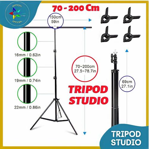 Jual TRIPOD BRACKET STAND BACKGROUND Tiang Backdrop Foto Studio ...