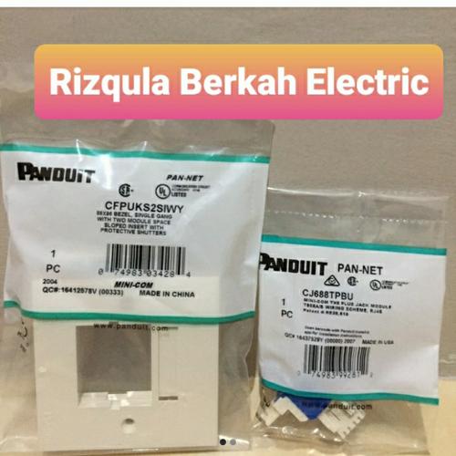 Jual Modular plus faceplate panduit PAN-NET Cat 6/Panduit cat6 ...