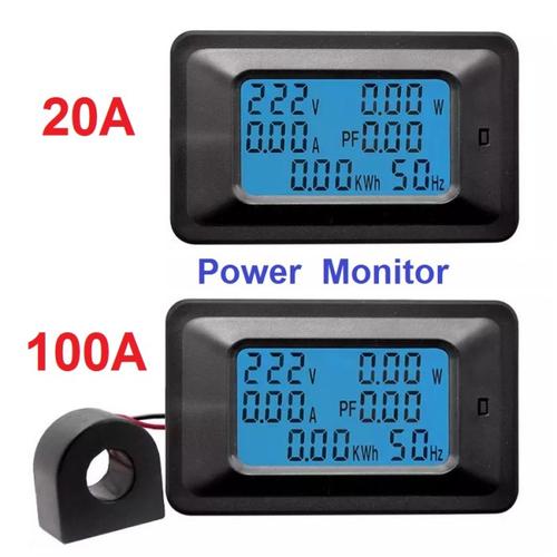 Jual Watt KWH Meter Power Monitor Daya Digital 20A 100A Wattmeter 6 in ...