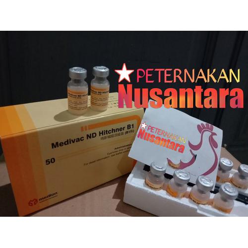Jual VAKSIN AKTIF MEDIVAC ND HITCHNER B1/vaksin/obat ayam pedaging/50 ...