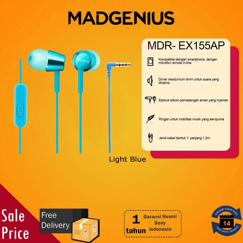 Promo Sony Ori MDR-EX155AP / MDR EX155AP / MDREX155AP / EX155 Light ...