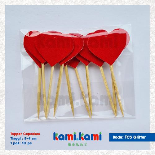 Jual Topper Cupcake Glitter Hati - RED - Kab. Tangerang - Kami.kami Art ...