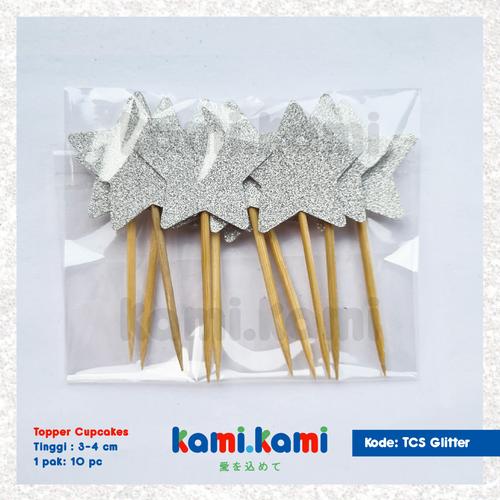 Jual Topper Cupcake Glitter Bintang / Star - SILVER - Kab. Tangerang ...