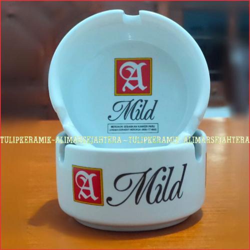 Jual Asbak keramik bulat tinggi logo a mild - Kab. Bogor - surya ...