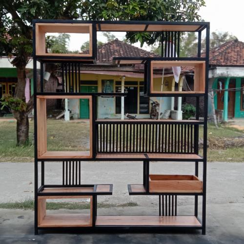 Jual rak partisi dua sisi industrial besi minimalis moderen UK ...