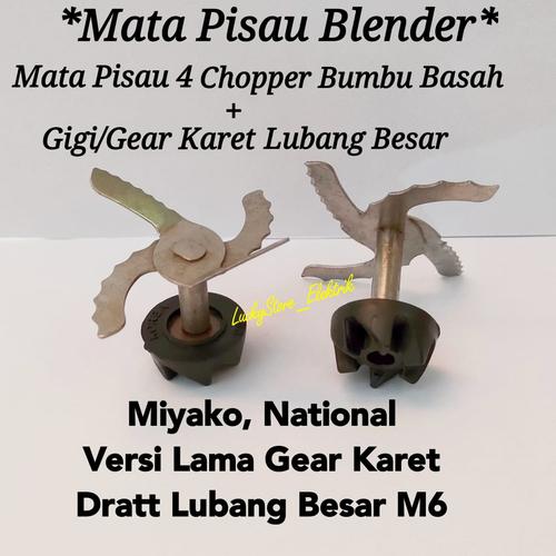 Jual MATA PISAU 4 + GEAR KARET BLENDER MIYAKO NATIONAL CHOPPER BUMBU ...