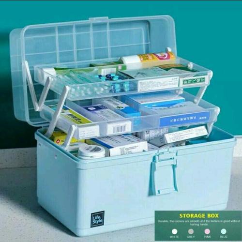 Jual Kotak Obat P3K 3 Tingkat/Storage Box Multilayer 33 x 18 x 23Cm ...