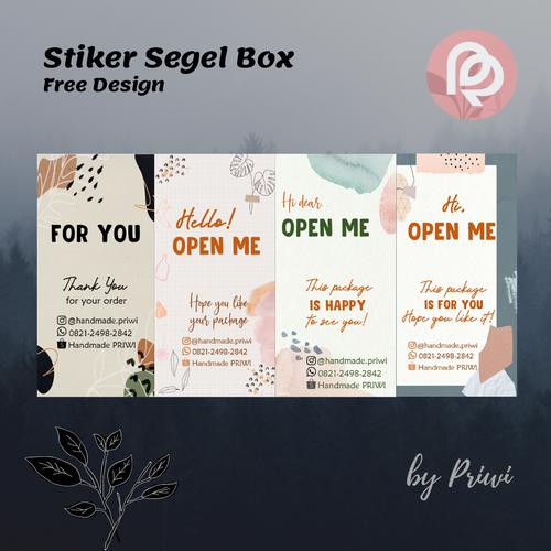 Jual STIKER LABEL SEGEL BOX PACKAGING CUSTOM MURAH - SSB2, 8x4 cm ...
