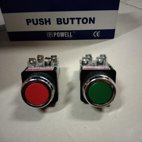 Jual push button switch on /off Powell PB2511 25mm merah/hijau - Hijau ...