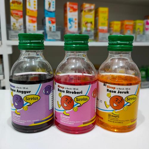 Jual Sirplus Sirup Rasa Anggur, Strawberry, Jeruk Isi 100ml Original ...