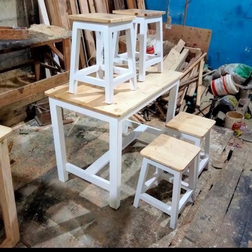 Promo meja mieayam/meja bakso/meja makan set kombinasi/meja caffe/meja ...