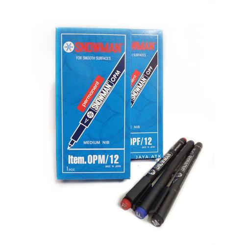 Jual SPIDOL PERMANEN OPM OPF SNOWMAN PULPEN OHP PERMANENT PERMUKAAN ...