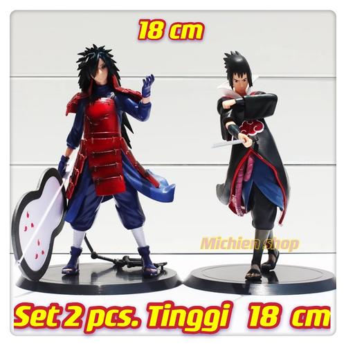 Jual Figure Miniatur Naruto Madara Uchiha Sasuke mainan kado isi 2 ...