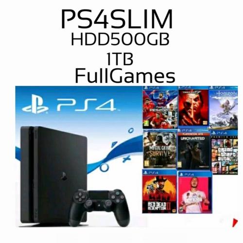 Jual PS4 SLIM HDD 500GB/1TB STIK WARLESS FULLGAMES - FAT 500GB, 2STIK ...