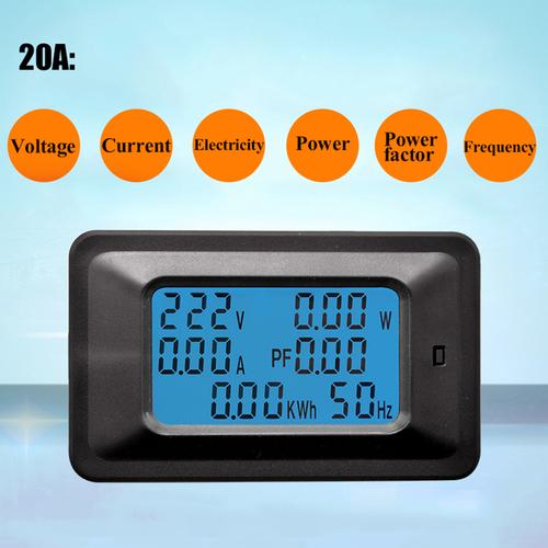 Jual Watt KWH Meter Power Monitor Daya Digital 20A 100A Wattmeter 6 in ...