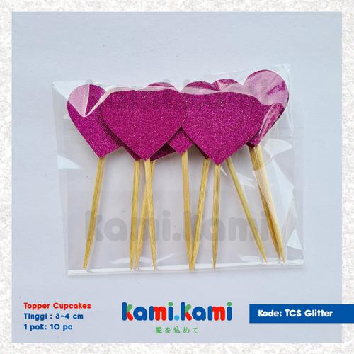 Jual Topper Cupcake Glitter Hati - PINK - Kab. Tangerang - Kami.kami ...
