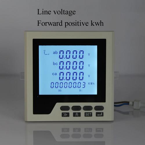 Jual Modbus RTU - LCD display 3 phase 4 wire A,V,W,kWh,cos, Hz, Var - 120x120mm - Kab ...